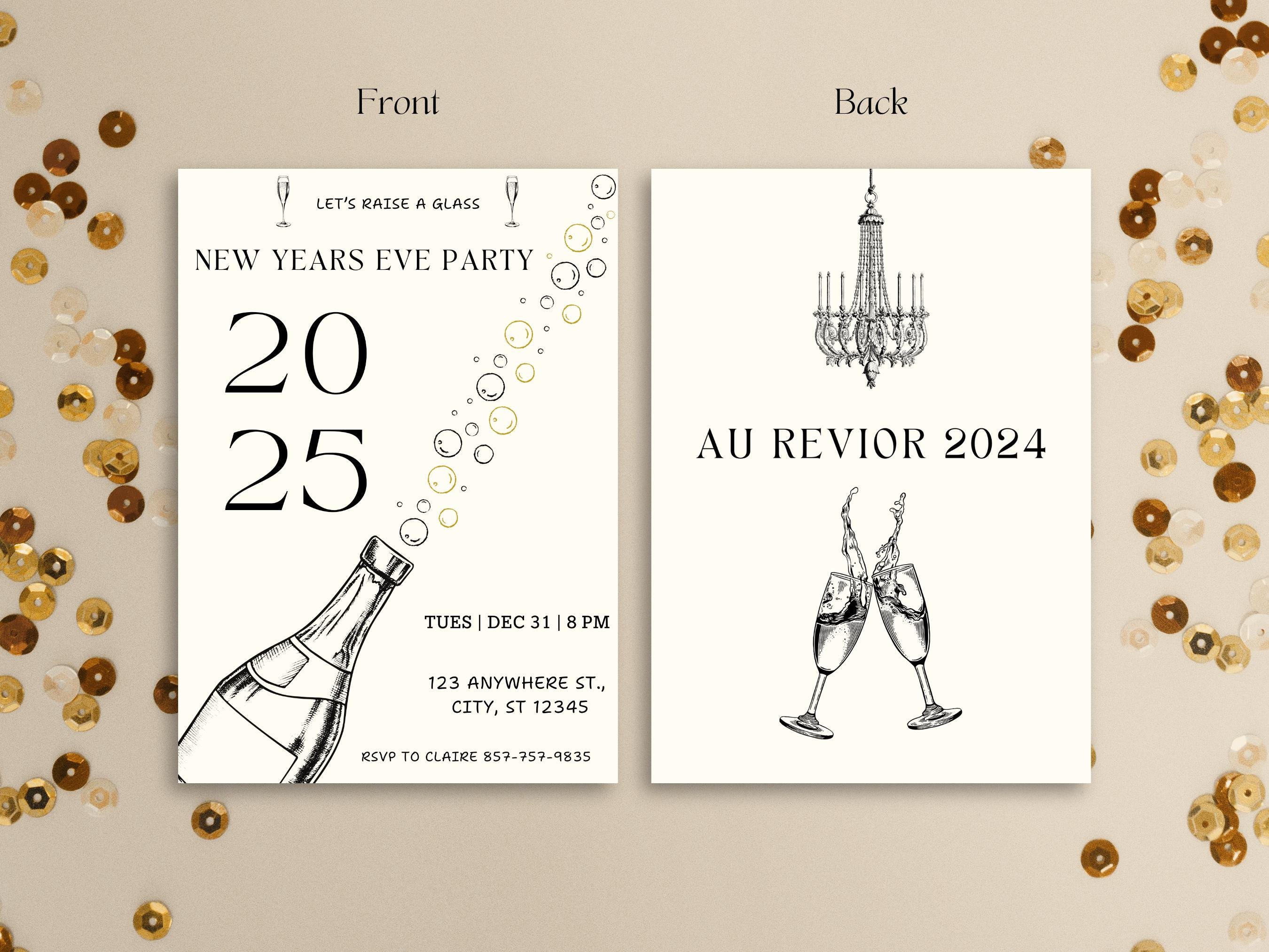 New Years Eve Party Invitation, Editable NYE Party Invitation ...