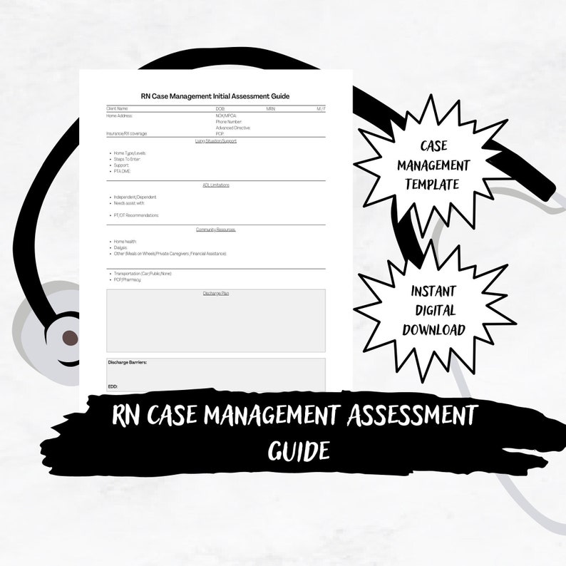 Nurse Case Manager Initial Assessment / Intake Log, New Case Management ...