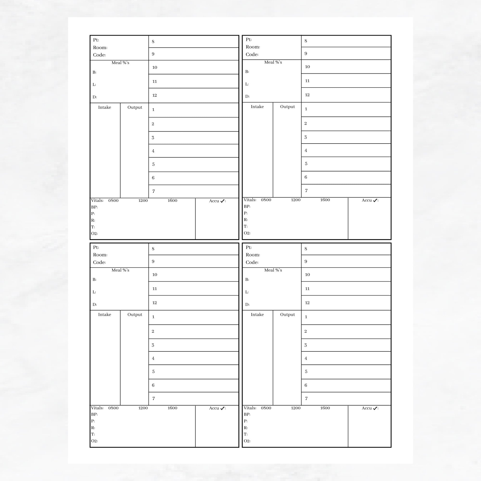 Nurse Shift Task List Nurse To-do List Shift Organizer Pcu - Etsy