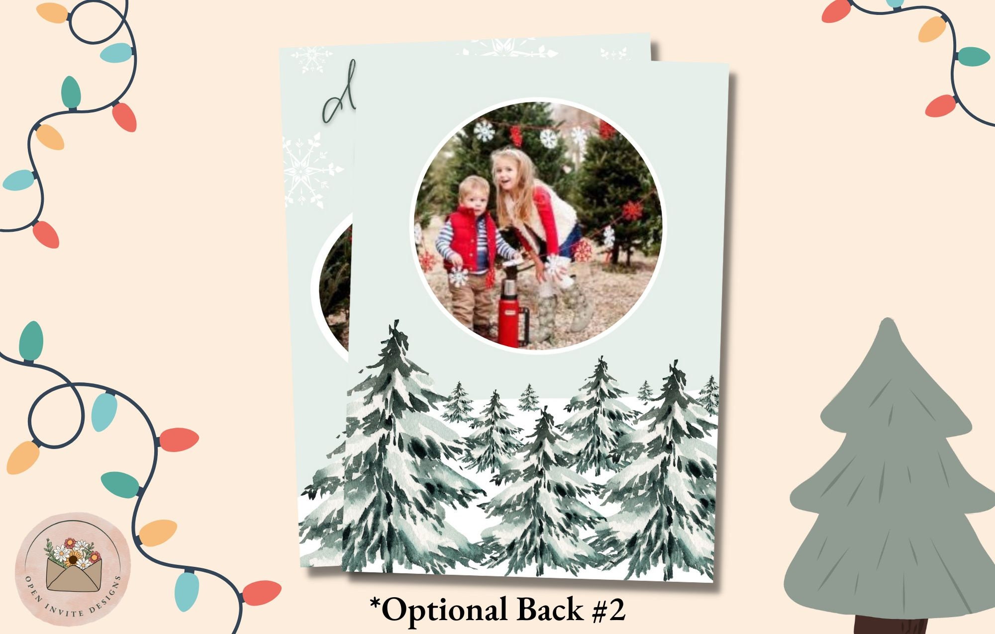 Christmas Card Editable Christmas Card Template Personalized Printable ...