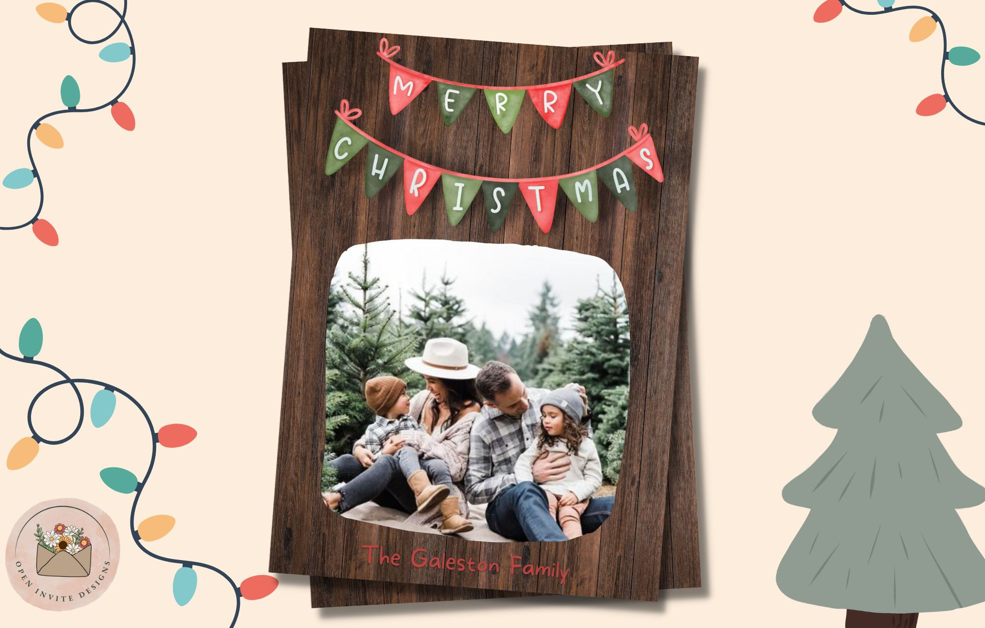 Family Christmas Card | Editable Christmas Card | Personalized ...