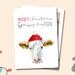 Cow Christmas Card Editable Christmas Card Personalized Printable ...