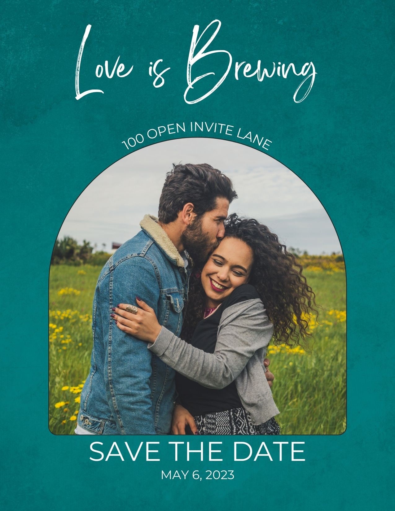 Save the Date Postcard Editable Design Love is Brewing - Etsy