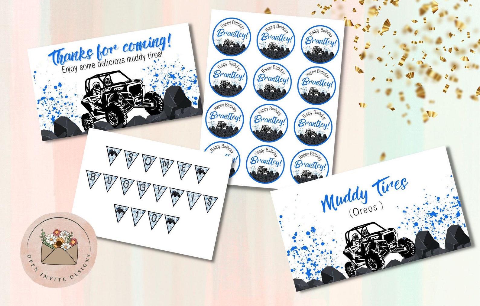 Boy Birthday Decor | Matching Decor | Digital Printable Template | Sxs ...
