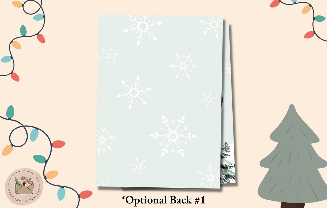 Christmas Card Editable Christmas Card Template Personalized Printable ...