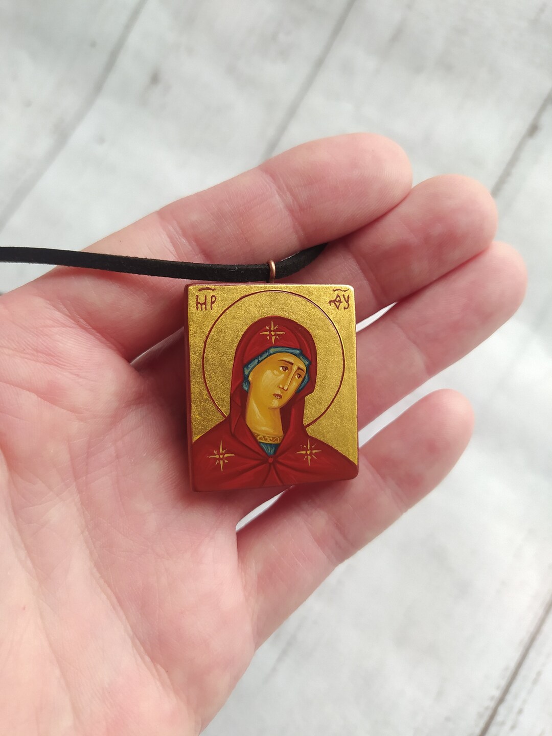Mother of God Theotokos Hand Painted Icon Christian Icon - Etsy
