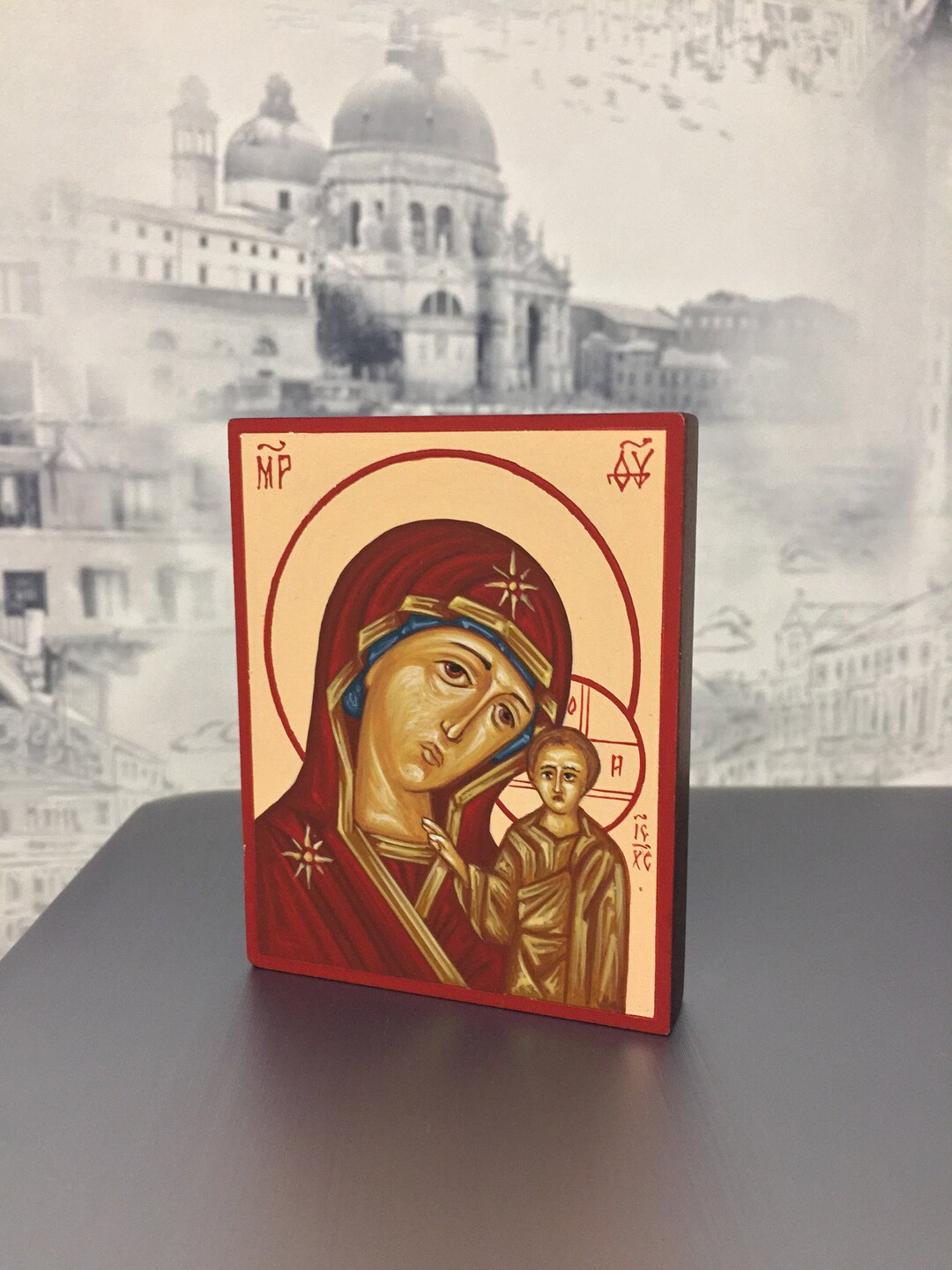 Virgin Mary Mother of God Theotokos Hand Painted Icon Christian Icon ...