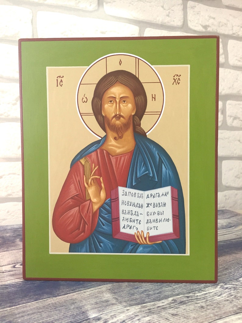 Jesus Christ Orthodox Icon Hand Painted Icon Pantocrator - Etsy