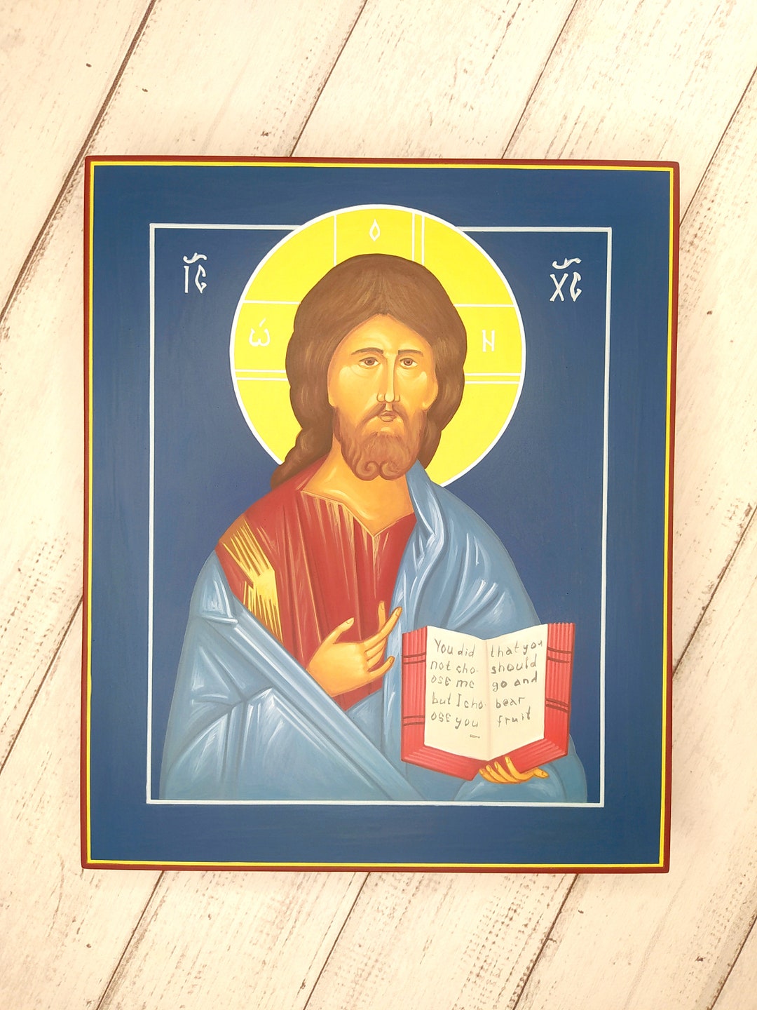 Jesus Christ Pantocrator Icon Hand Painted Icon Orthodox Icon Icon ...