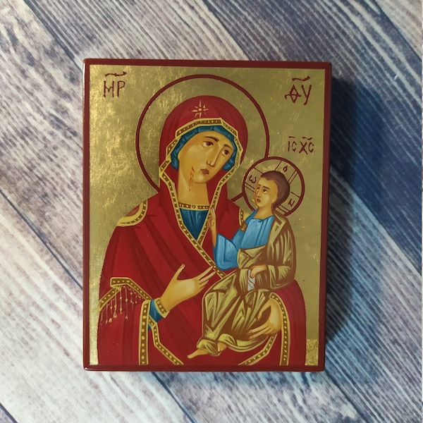 Christ and Theotokos Icon - Etsy