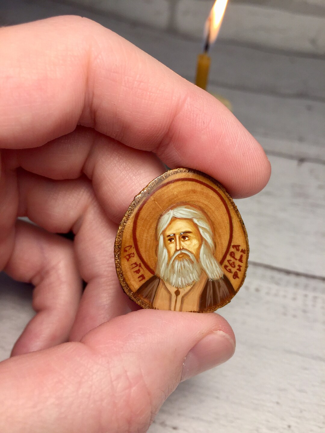 Seraphim of Sarov Saint Seraphim Hand Painted Orthodox - Etsy