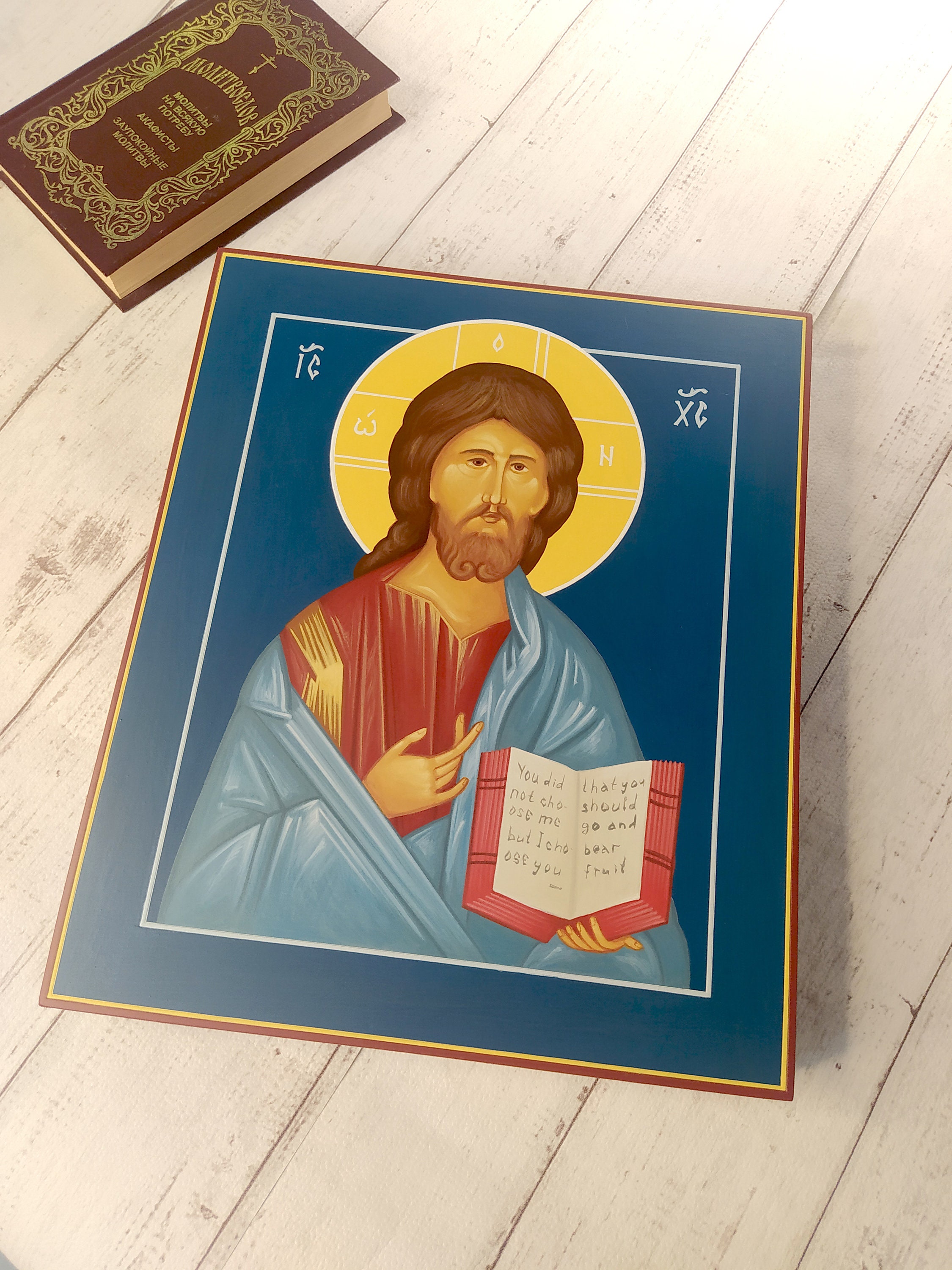 Jesus Christ Pantocrator Icon Hand Painted Icon Orthodox Icon Icon ...