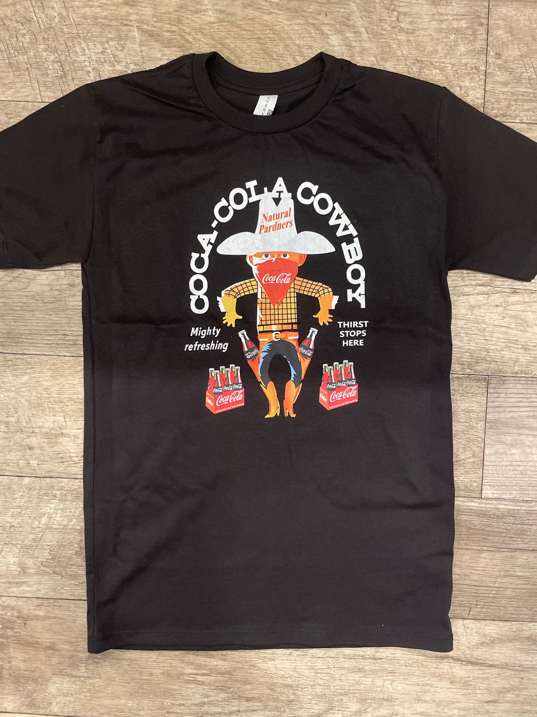 Coca Cola Cowboy Tee Cotton Mens New S-xl - Etsy