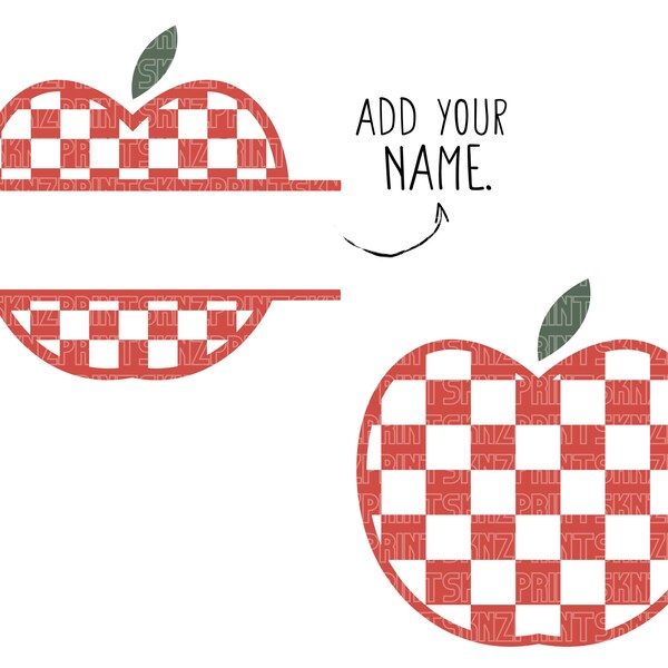 Checkered Apple Png - Etsy