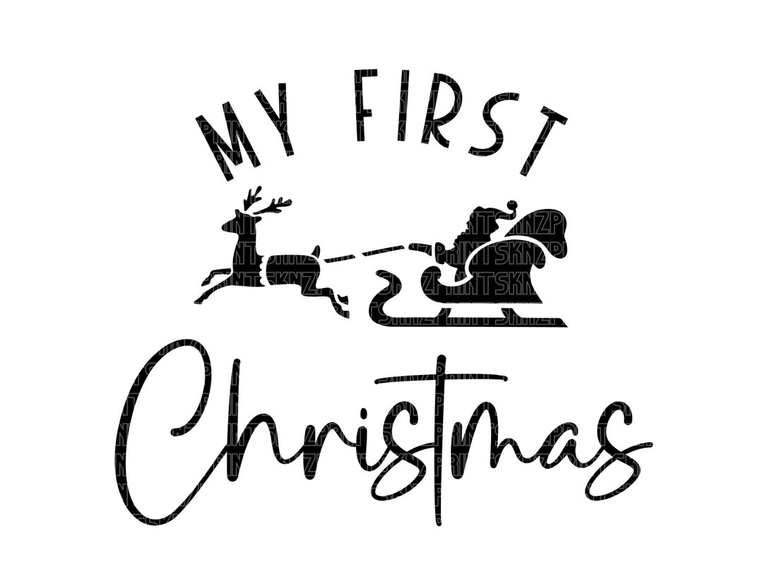 My First Christmas Svg Reindeer My First Xmas Svg My First - Etsy
