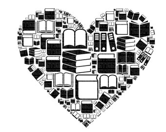 Heart of Books Svg - Etsy