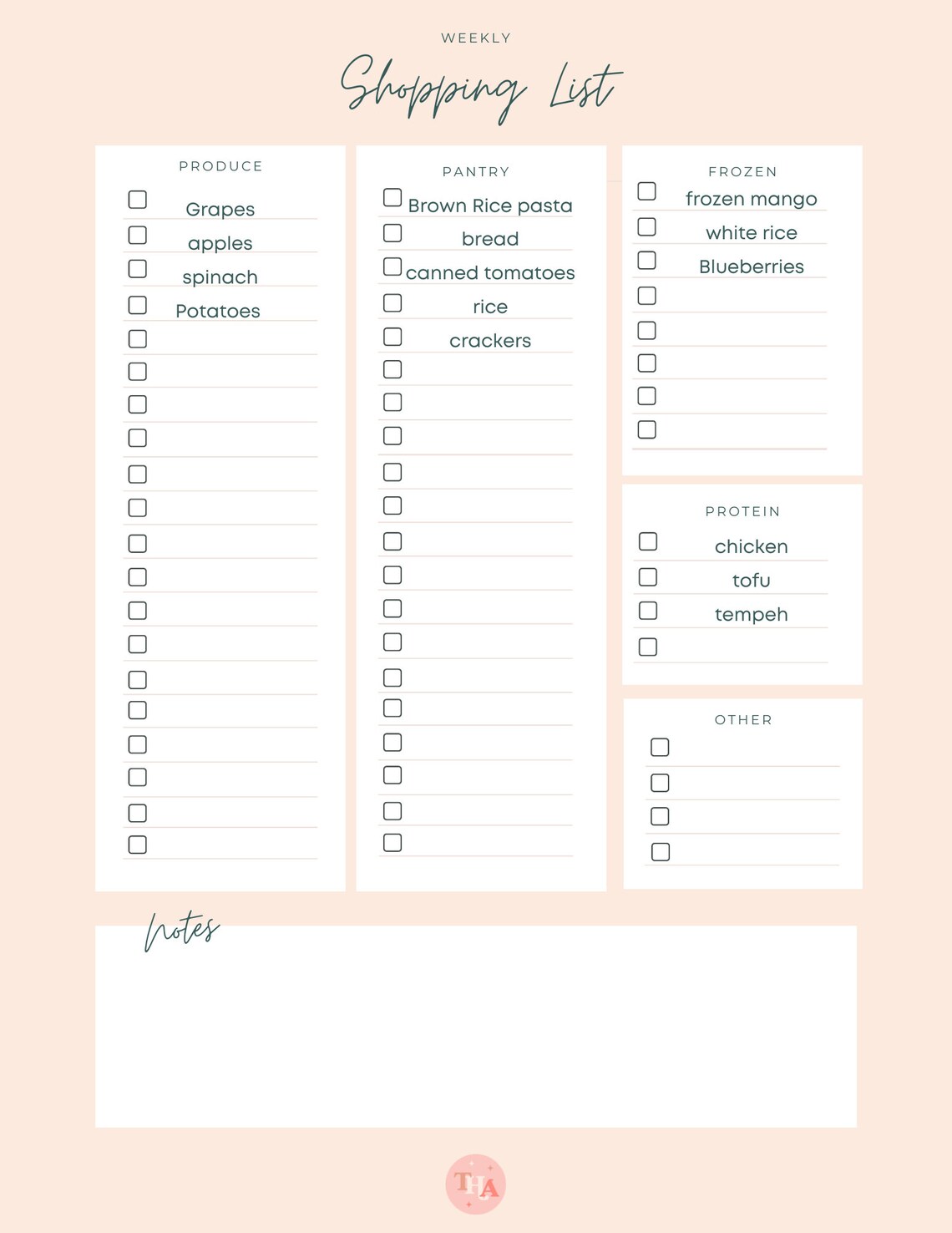 Shopping List, Meal Planner, Grocery List, Grocery Planner, Weekly Meal ...