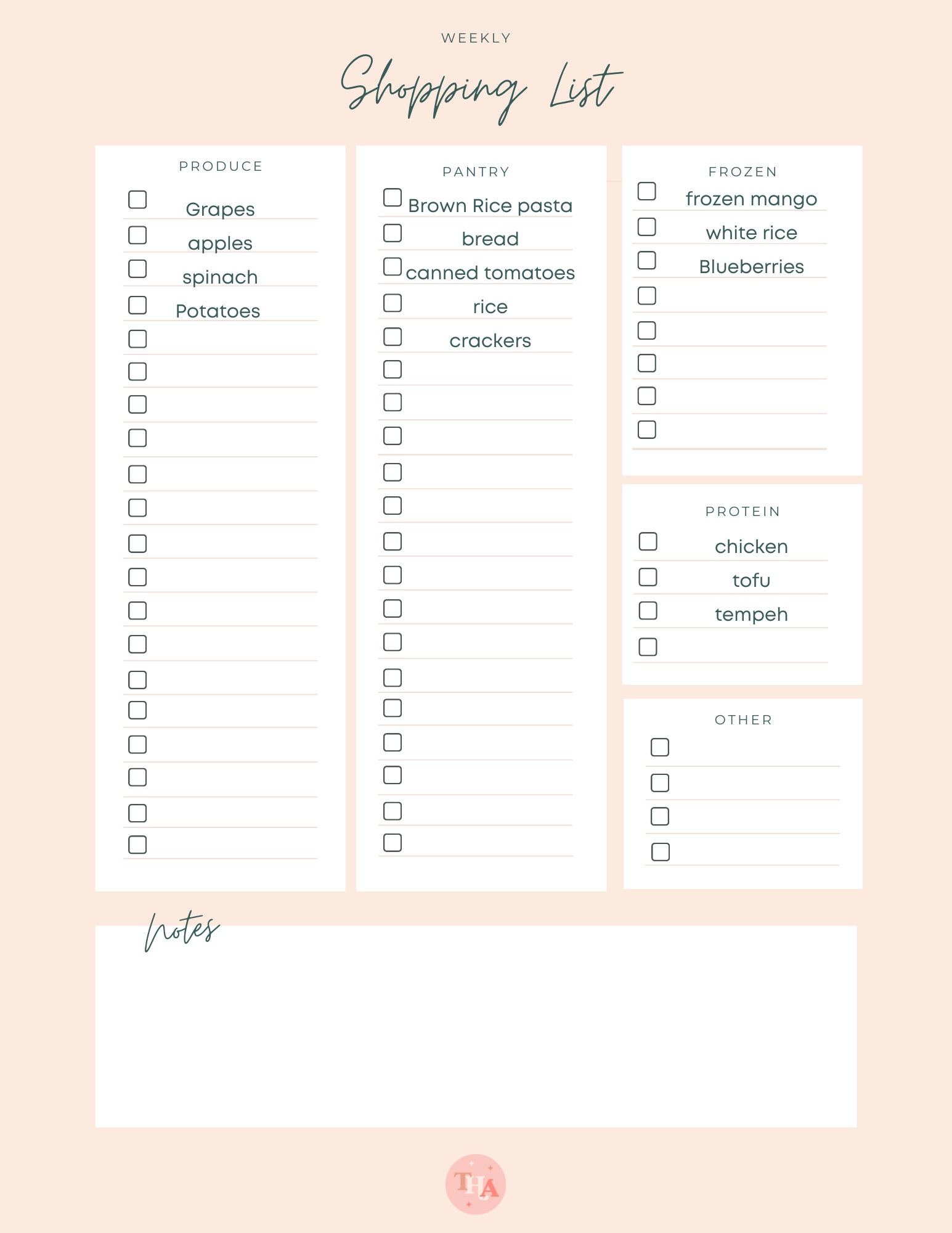 Shopping List, Meal Planner, Grocery List, Grocery Planner, Weekly Meal ...