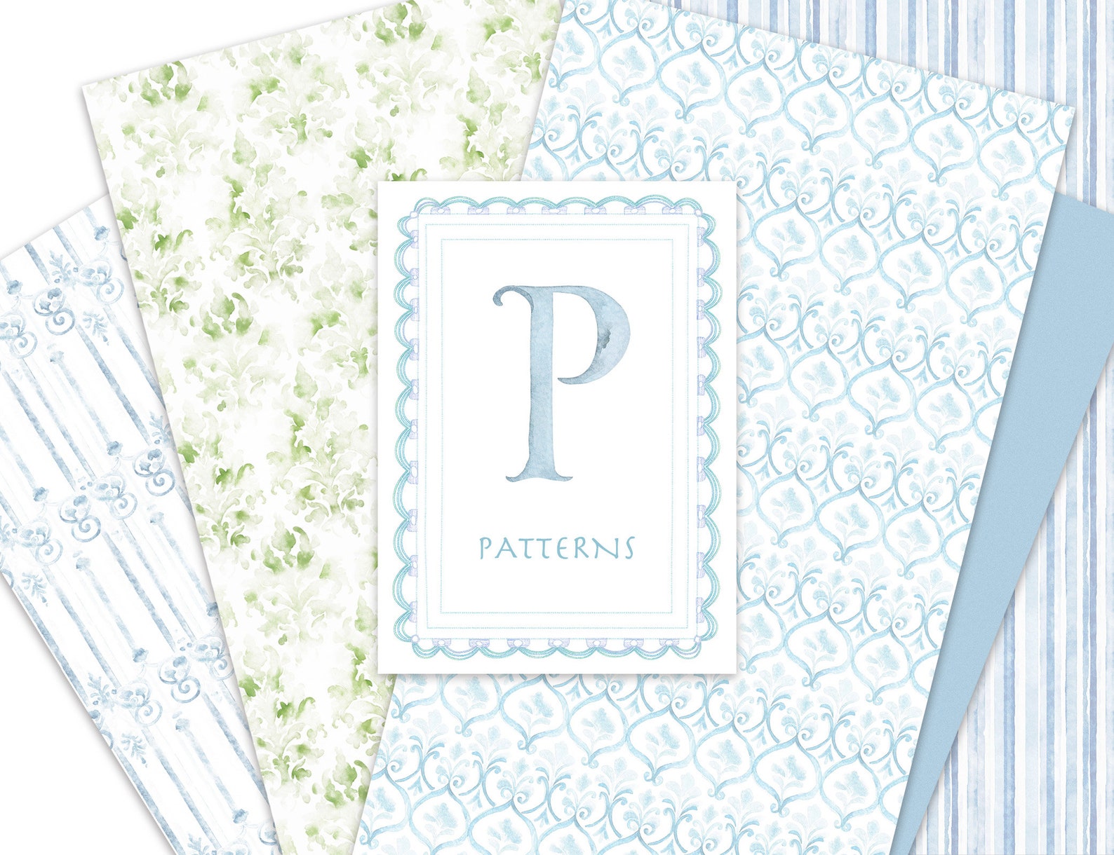 Watercolor Crest Baby Shower, Green, Little Flowers Bow Grand ...