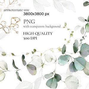 Watercolor Eucalyptus Greenery Bouquets PNG Clipart, Wedding Digital ...