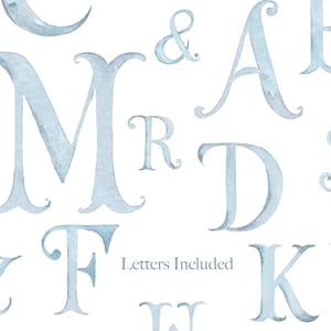 Watercolor Crest Wedding Blue Bow, Gold Vintage, Grand Millennial ...