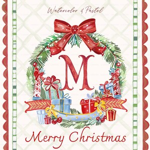 Christmas Crest DIY Digital Clipart, Bow, Digital Paper Frames ...