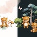 Teddy Bears, Woodland, Trees, Butterfly, Watercolor PNG, Cute Clipart ...