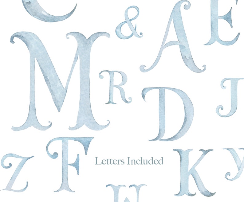 Watercolor Crest Wedding Blue, Gold Vintage, Grand Millennial Delicate ...