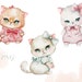 Cat Watercolor PNG, Teddy Cute Clipart, Baby Animal, Nursery Decor ...