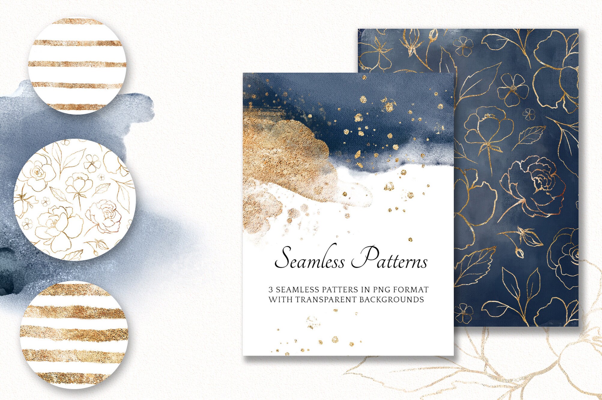 Watercolor Flower Navy Blue Roses Floral Garden Bouquets PNG - Etsy