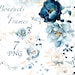 Watercolor Flower Blue Flowers, Roses, Peonies, Floral Garden Bouquets ...