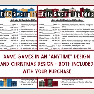Gifts Given in the Bible Match Game Bible Trivia Game - Etsy