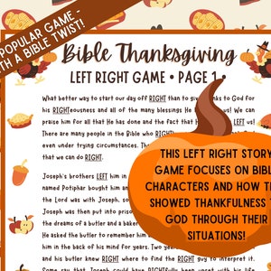 Bible Thanksgiving Left Right Story Game (PDF) - Etsy