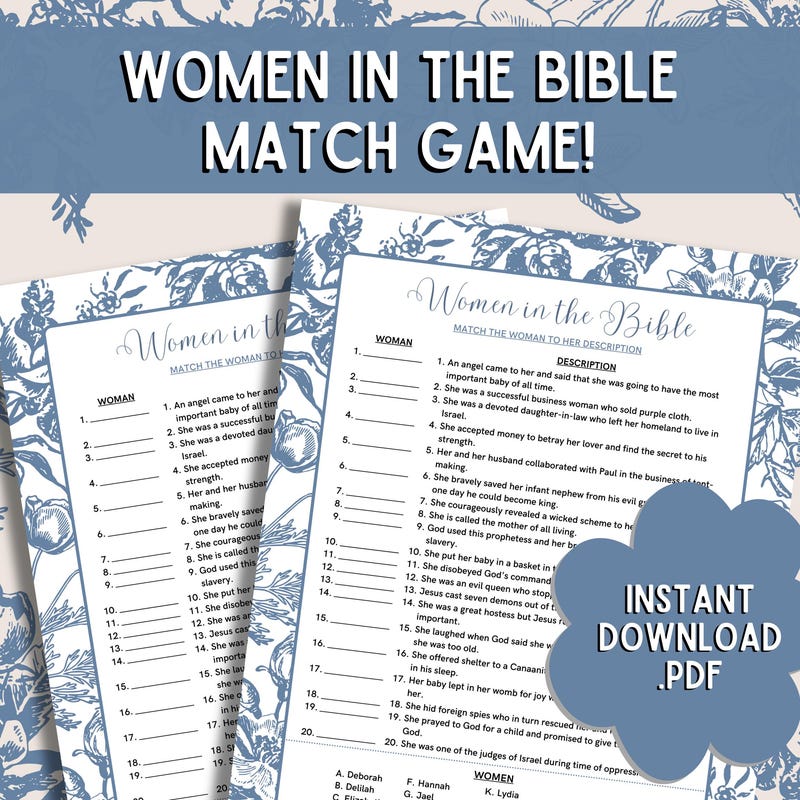 Women of the Bible Game - Etsy
