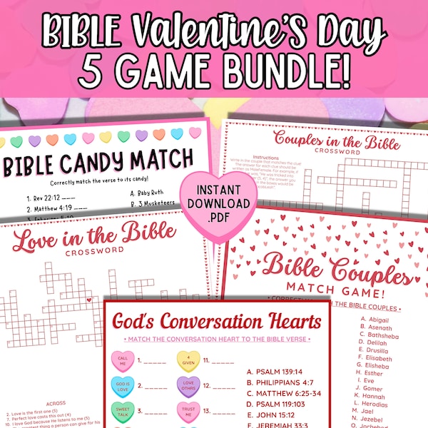 Bible Valentine Games - Etsy