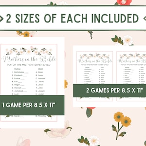 Mother's Day Bible Match Game: Church Party (PDF Download) - Etsy