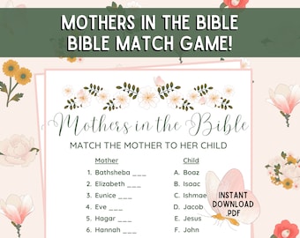 Bible Match Party Game Bible Games for Kids & Adults Fun Church Party ...