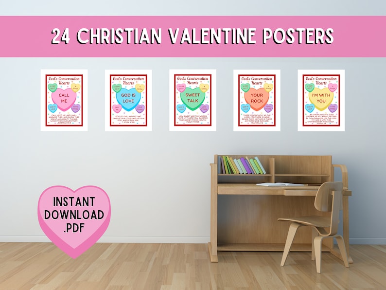 24 Christian Valentine Posters | Bible Valentines | God's Conversation ...