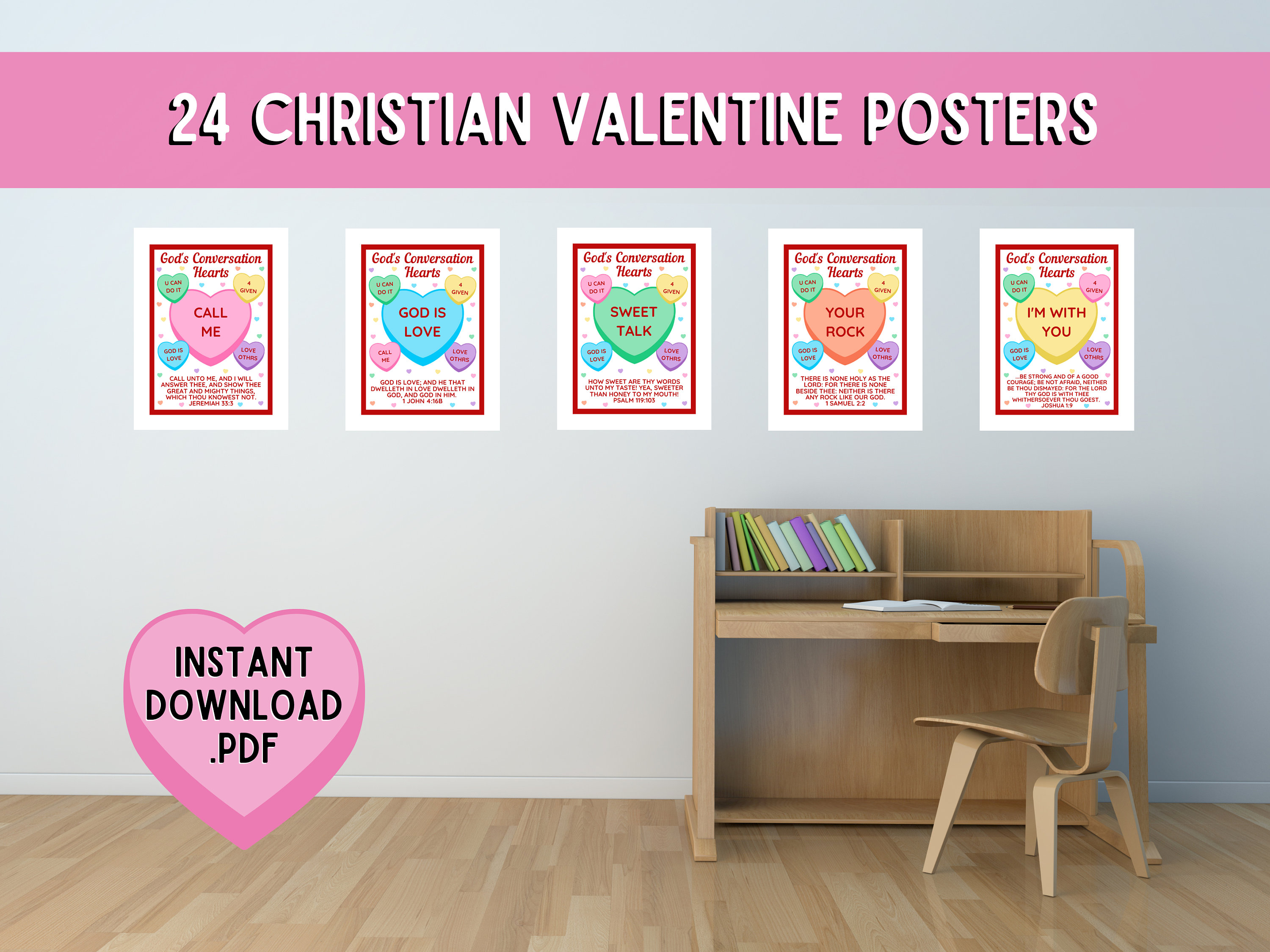 24 Christian Valentine Posters | Bible Valentines | God's Conversation ...