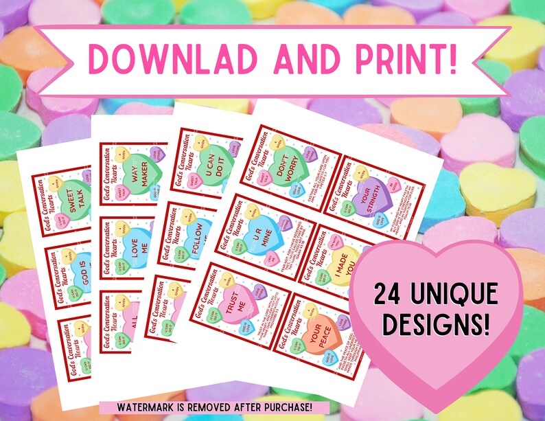 God's Conversation Hearts Valentine Cards Bible - Etsy