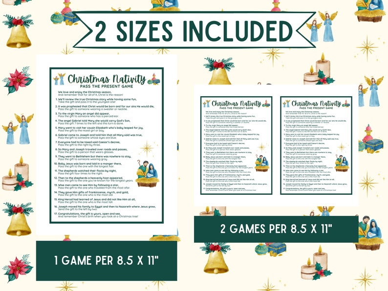 Christmas Nativity Pass the Present Game | Christmas Pass the Gift Game ...