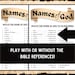 Names of God Bible Match Game: Church Trivia (PDF Download) - Etsy