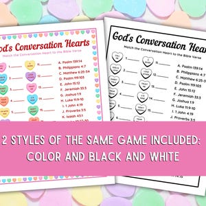 Valentine Bible Match Game: God's Conversation Hearts (PDF Download) - Etsy