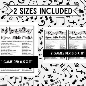 Hymn Bible Verse Match Game: Fun Church Activity (PDF Download) - Etsy