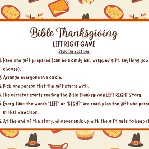 Bible Thanksgiving Left Right Story Game (PDF) - Etsy