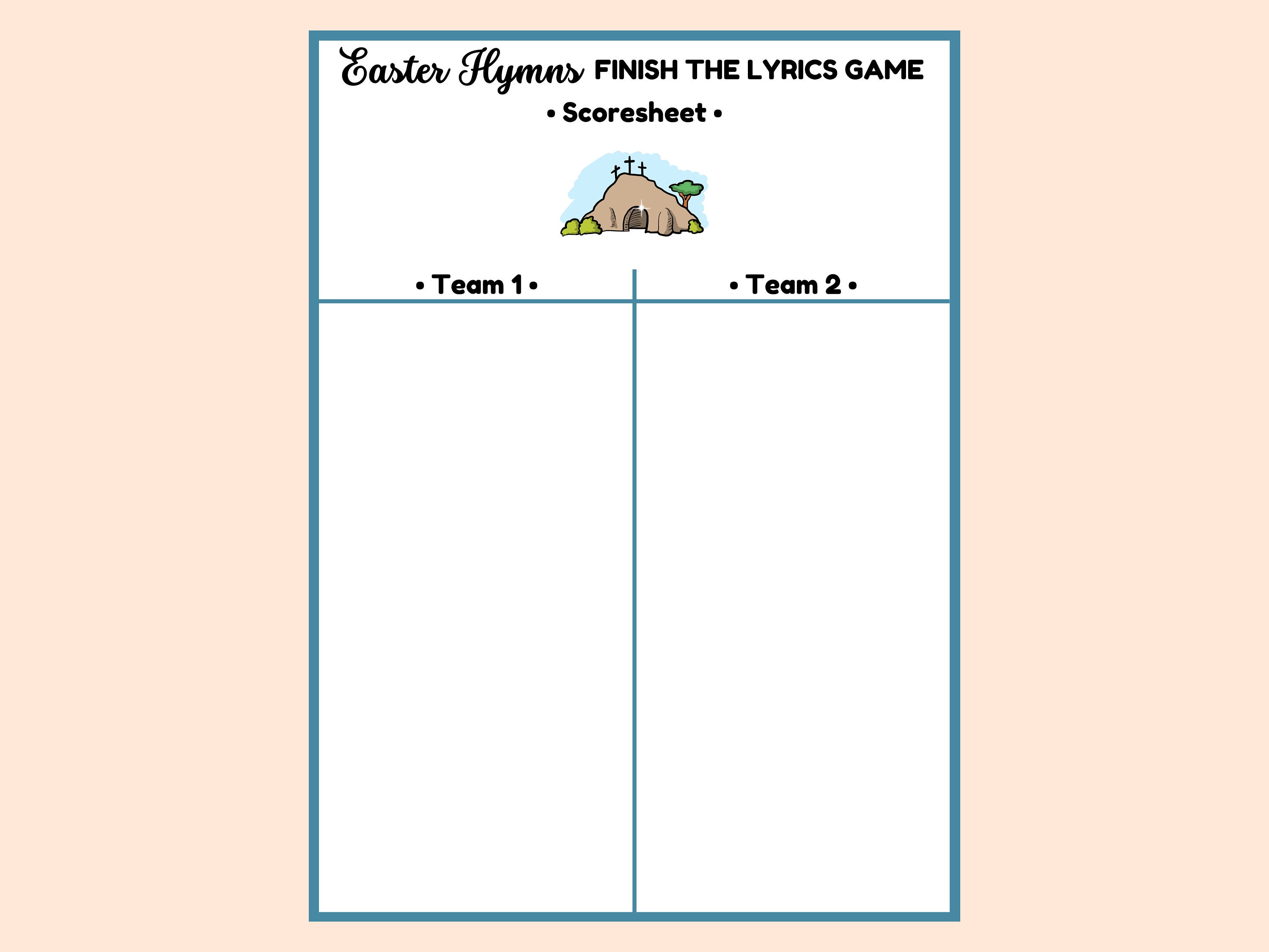 Easter Hymns Finish the Lyrics Game: Church Party (PDF Download) - Etsy
