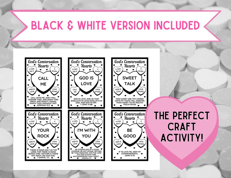 God's Conversation Hearts Bible Valentine Cards (PDF Download) - Etsy