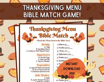 Give Thanks Bible Match Game Thanksgiving Bible Match Thanksgiving Game ...
