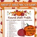 Thanksgiving Menu Bible Match Game Thanksgiving Dinner Bible Match ...