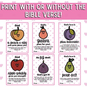 Bible Valentine Cards: Funny Fruit Puns (PDF Download) - Etsy
